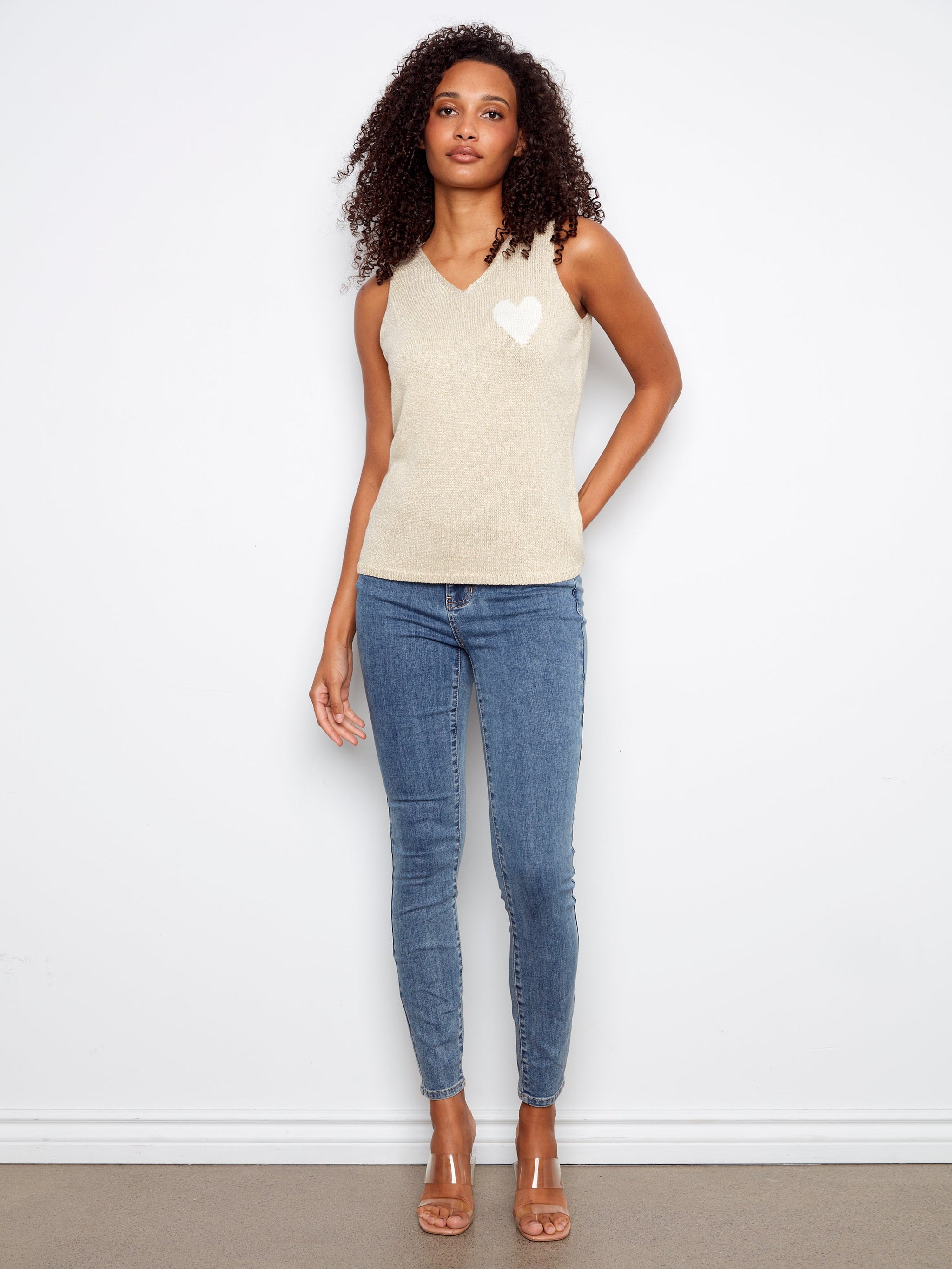 Camisole Dorée avec Coeur – Boutique Elle et Moi