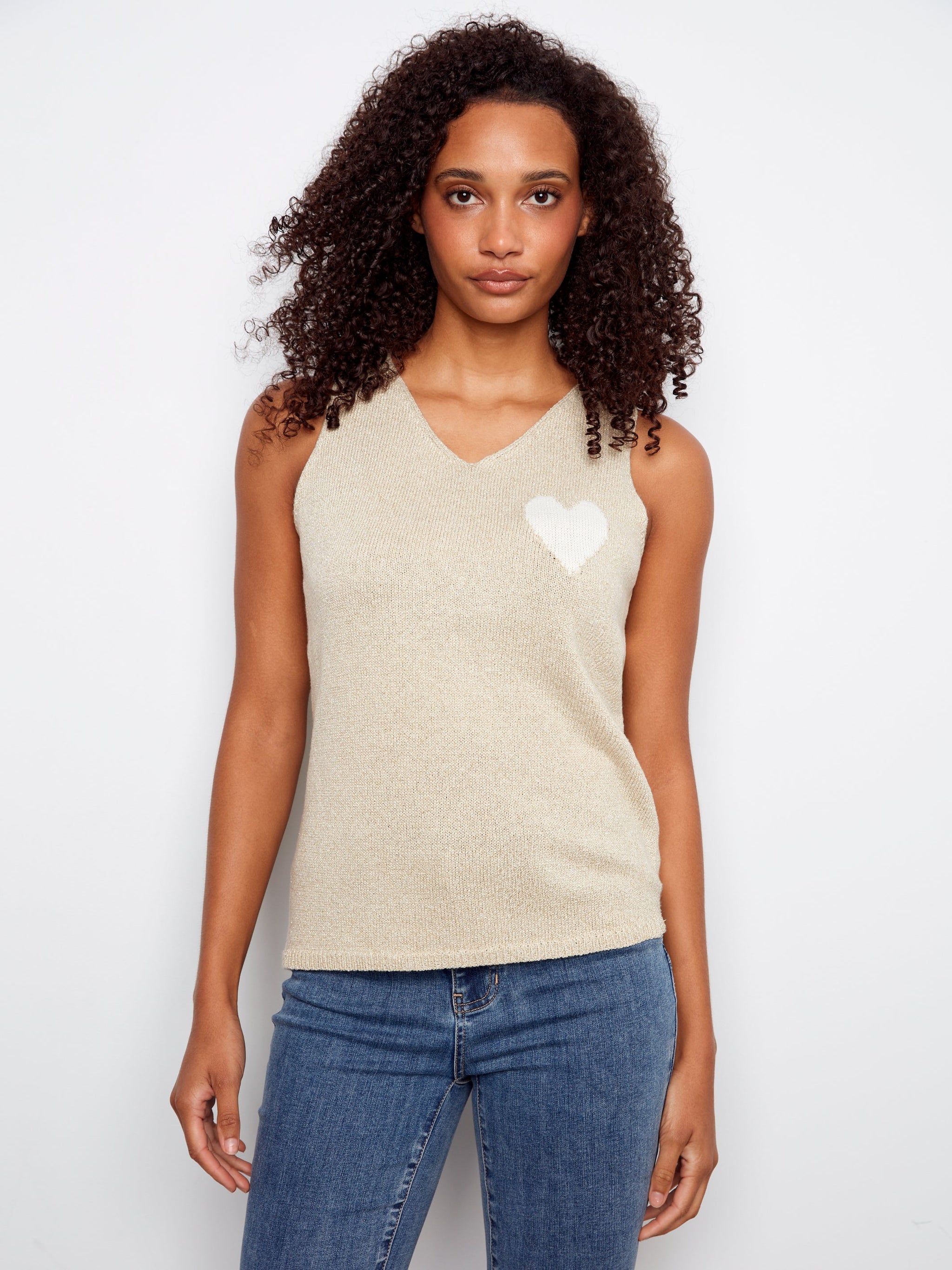 Camisole Dorée avec Coeur – Boutique Elle et Moi
